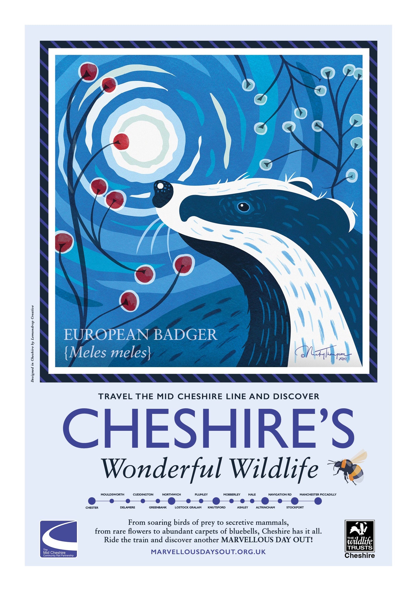 European Badger Poster – Chester Cathedral Gift Shop