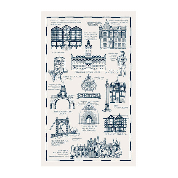 Chester Heritage Tea Towel – Chester Cathedral Gift Shop